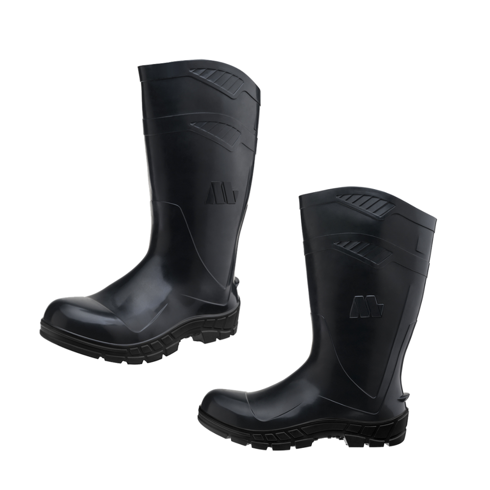 Bota PVC Allwork Preta Cano Alto 44 Marluvas 701404 - Proteção e ...